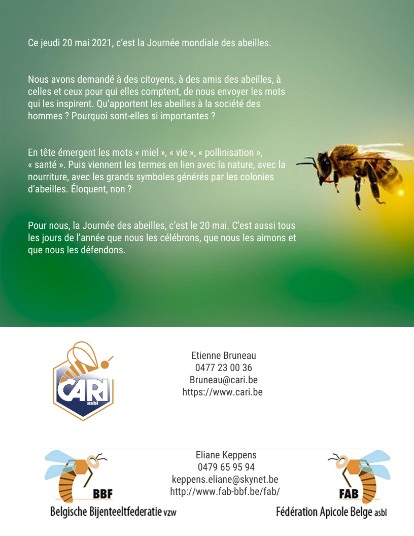 Journée Mondiale des abeilles 2021 – Butine.info